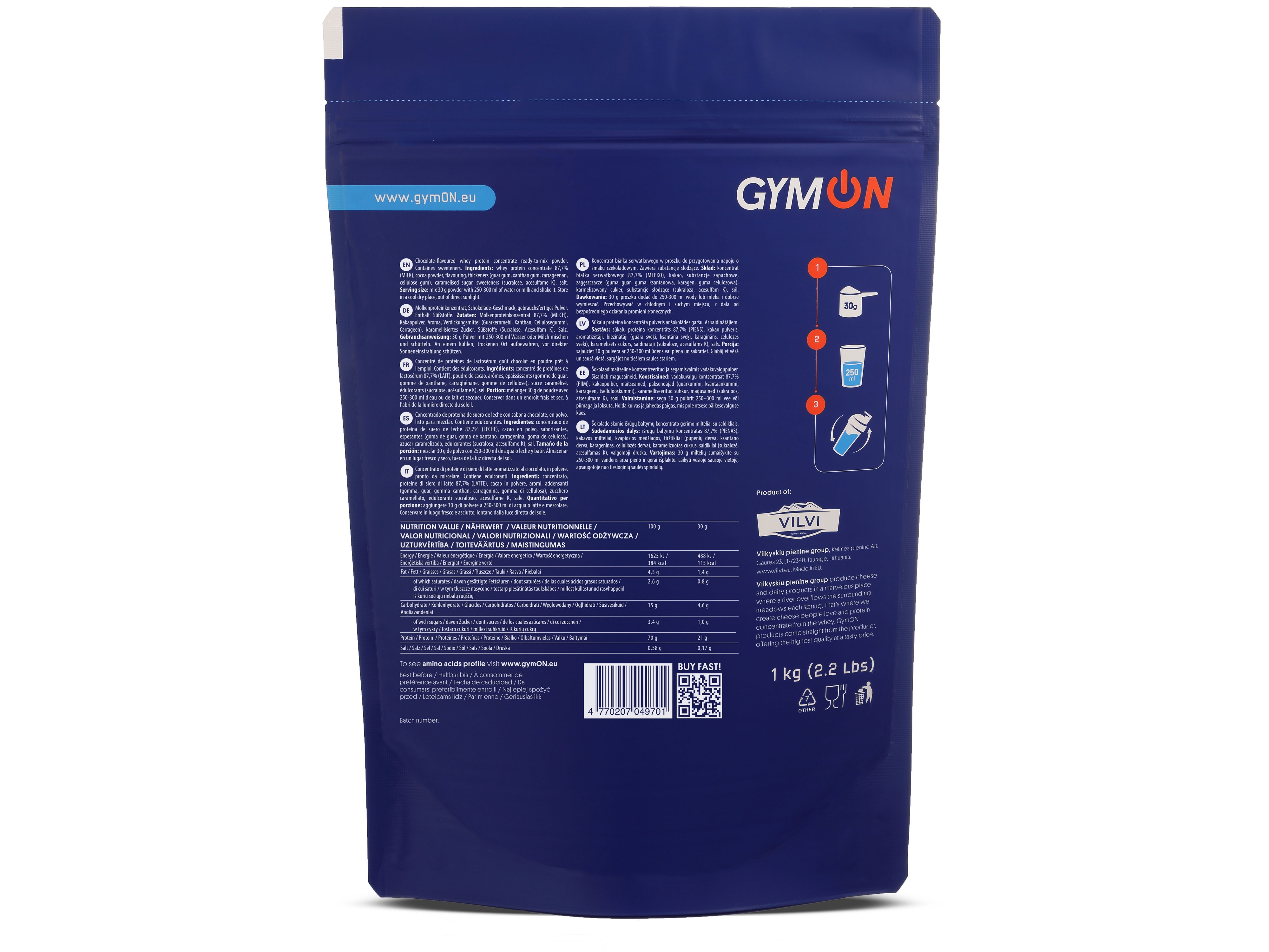 GymON | Chocolate flavoured protein shake | From the producer